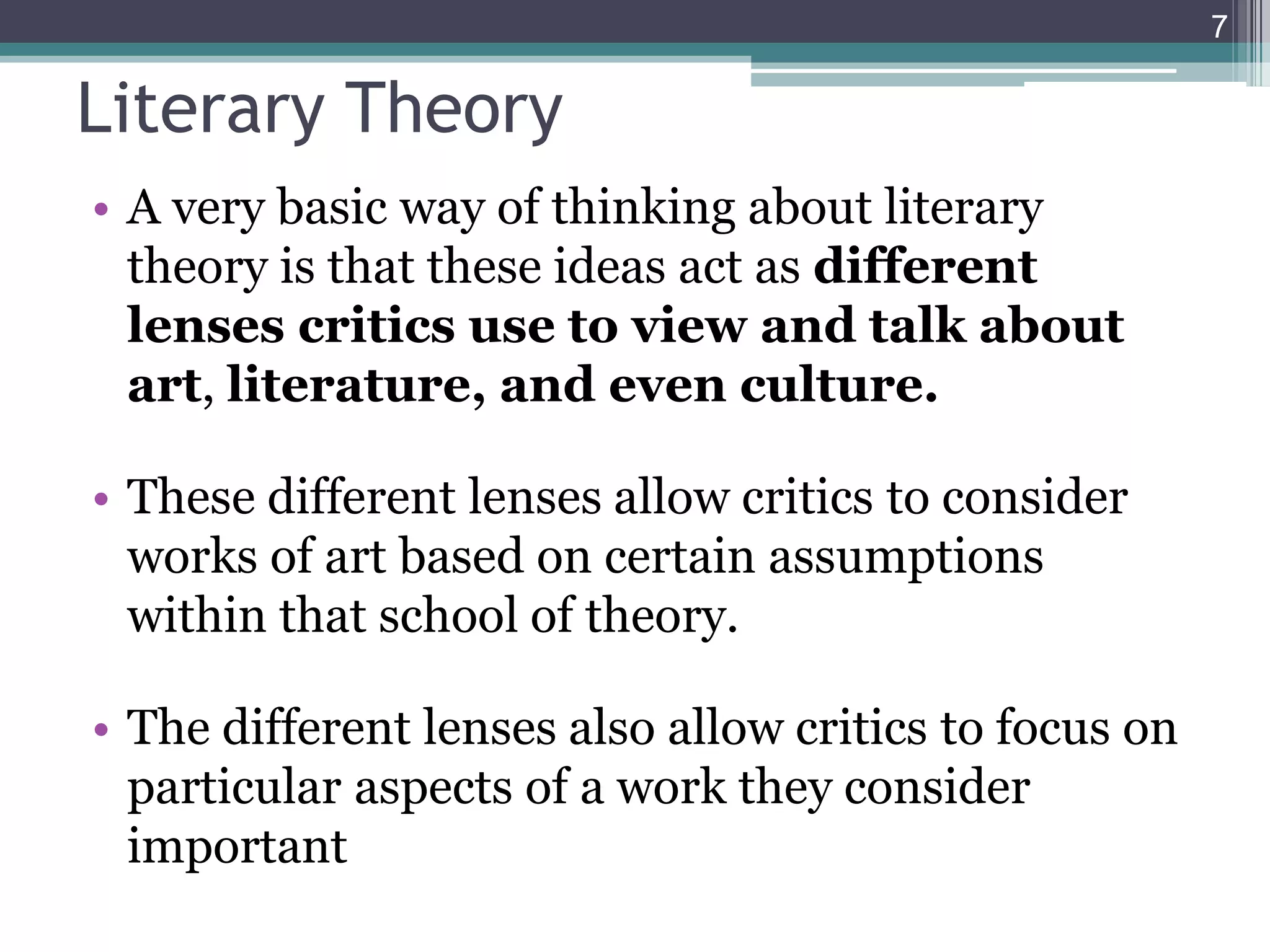 Unit 1 introduction to Literary Theory & Criticism | PDF