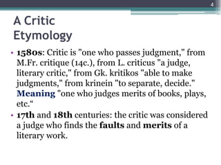 Unit 1 introduction to Literary Theory & Criticism | PDF