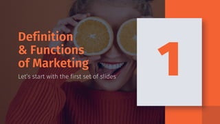 Basics of Marketing_Unit 1 Introduction to marketing | PDF