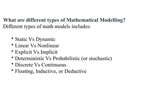 Introduction to Mathematical Modeling. Optimization | PPT