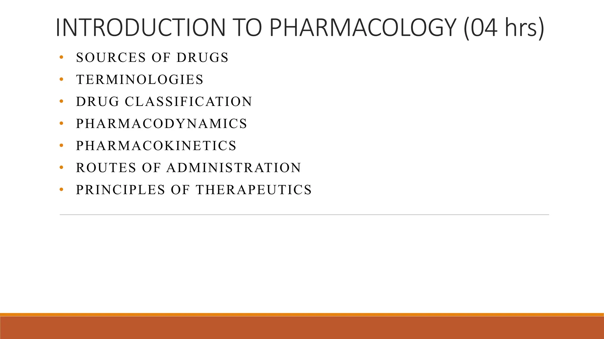 UNIT 1 INTRODUCTION TO PHARMACOLOGY.pptx