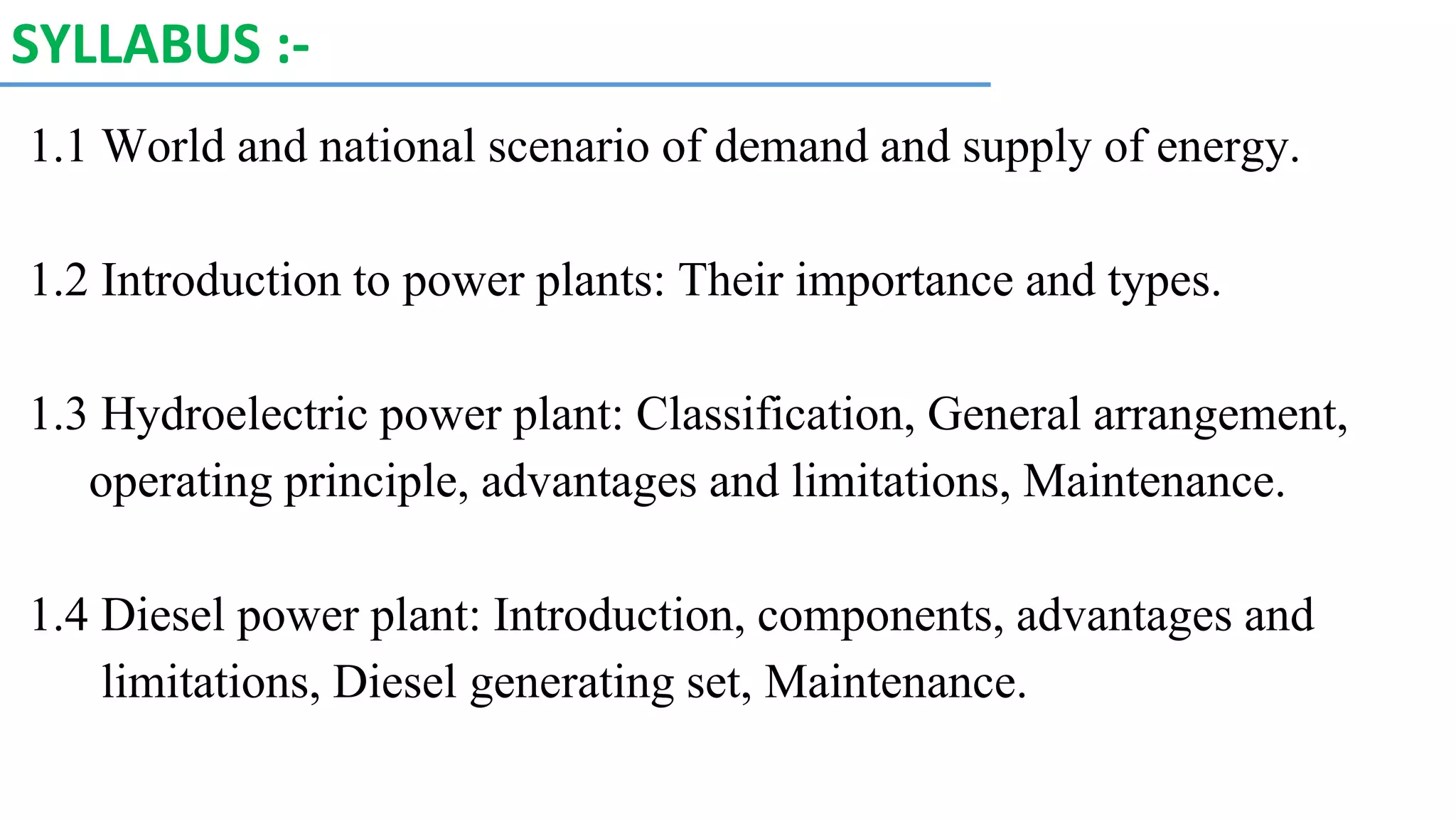 Introduction to power plant | PPTX