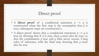 Unit 1 introduction to proofs | PPTX