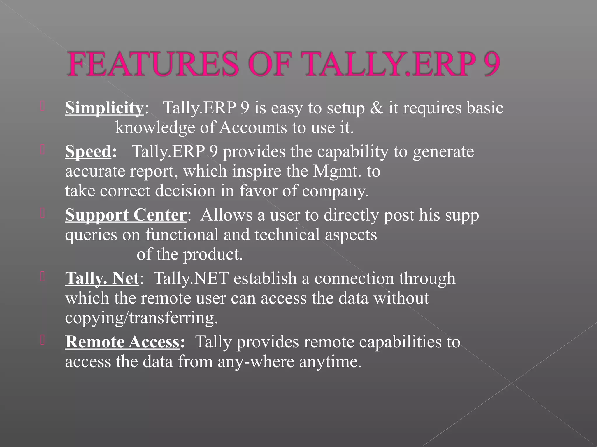 Unit 1 introduction to tally erp 9 | PPT