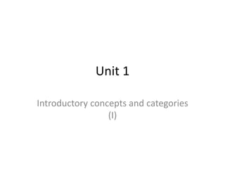 Unit 1 introductory categories and concepts (1) | PPTX | Programming Languages | Computing