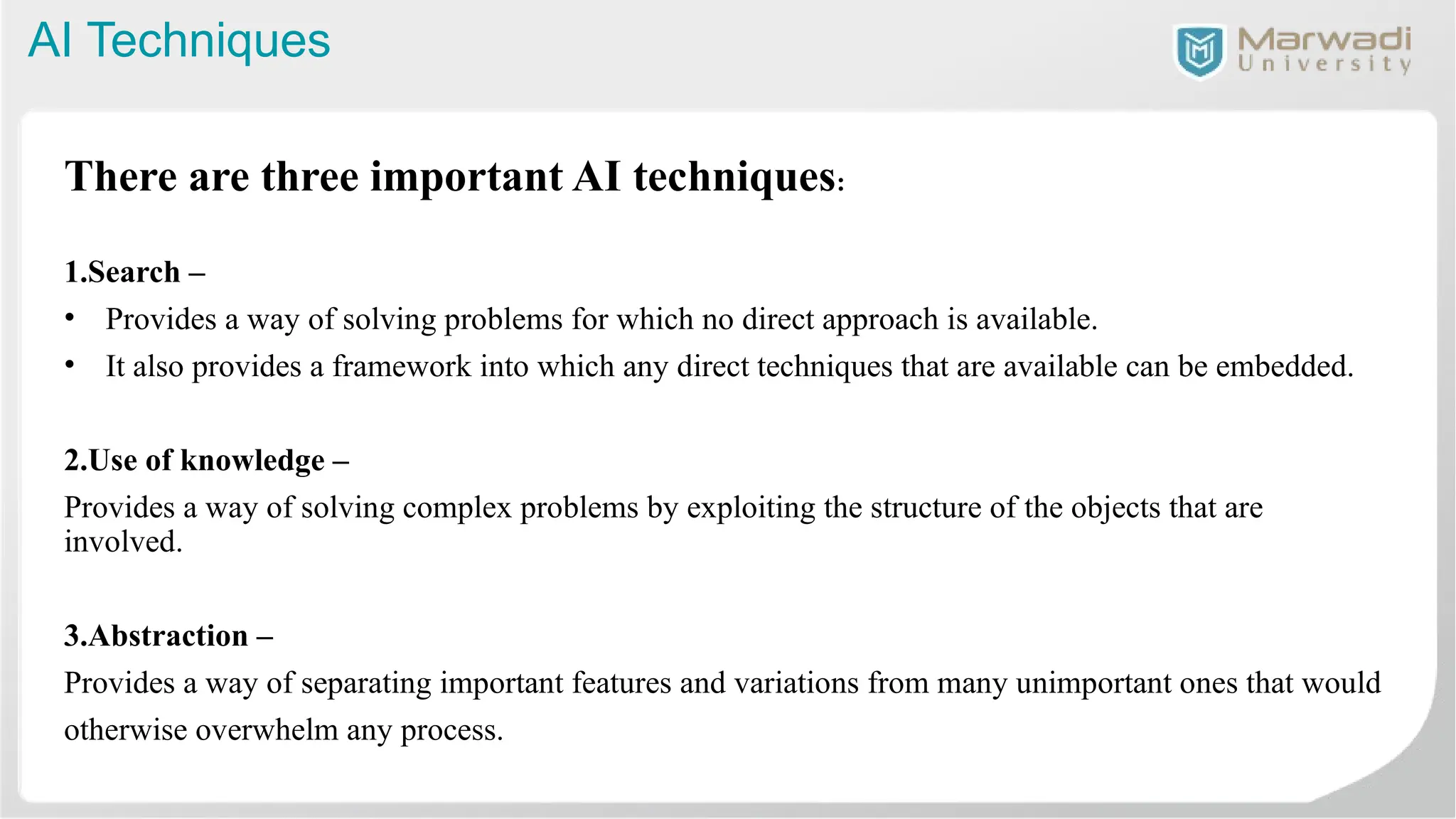Introduction to AI, State space search for GTU | PPTX