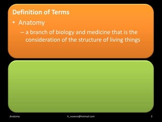 Unit 1 Intro to Anatomy | PPTX