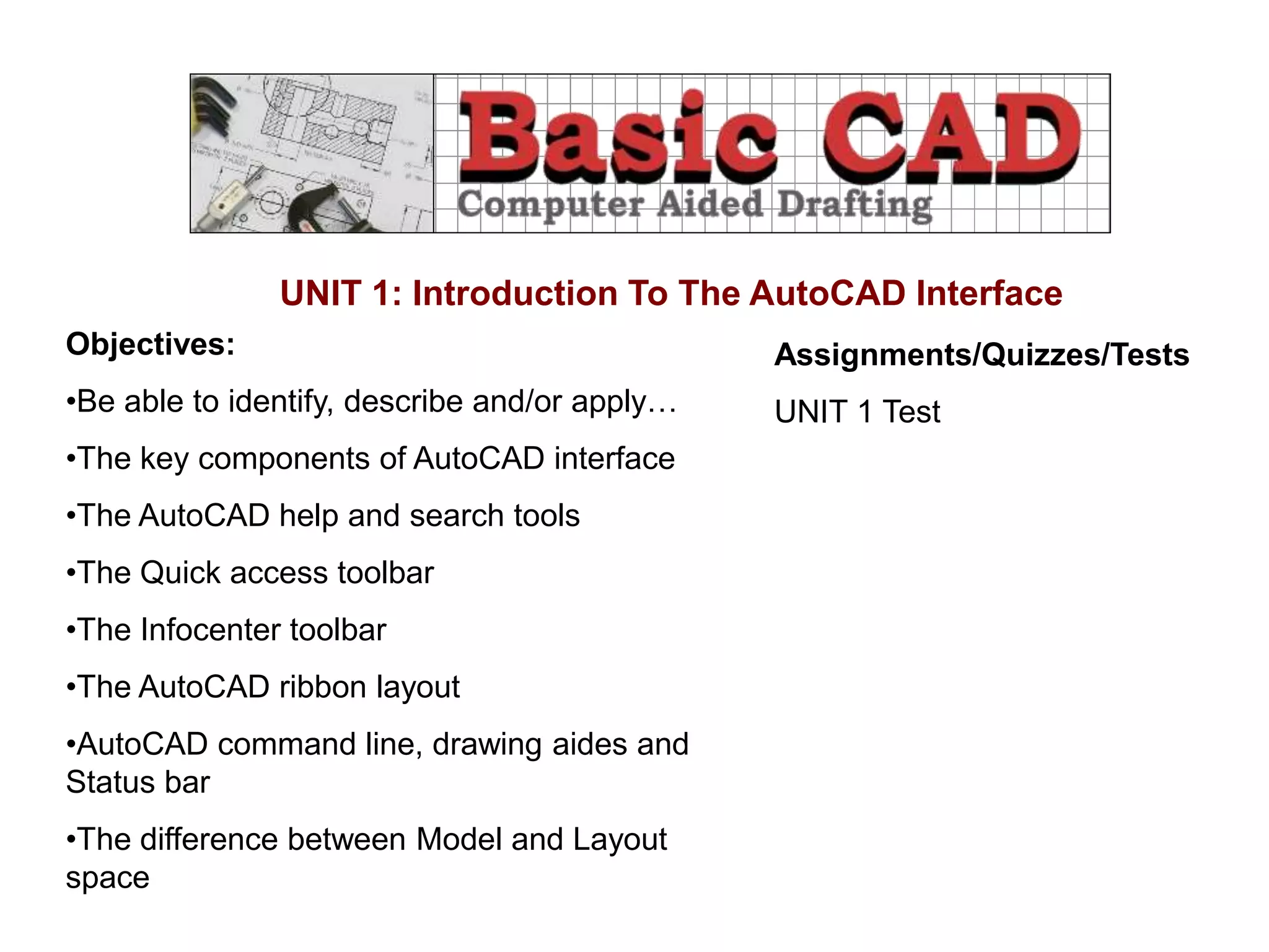 UNIT_1_Intro_to_AutoCAD_Interface.ppt | Free Download