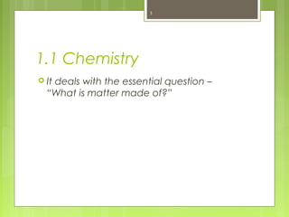 Unit 1 Intro to chemistry chapter 1 | PPT