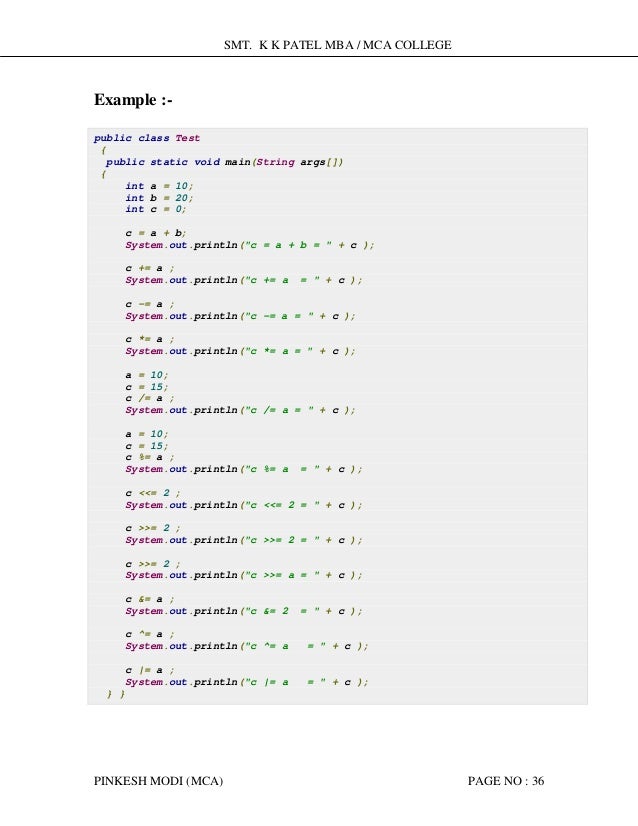 Java Programming Materials