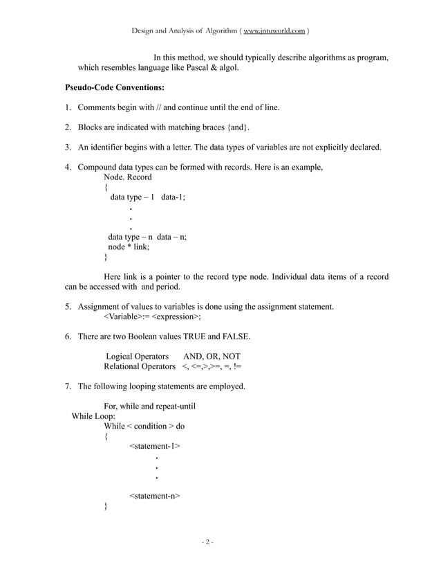 algorithm unit 1 | PDF