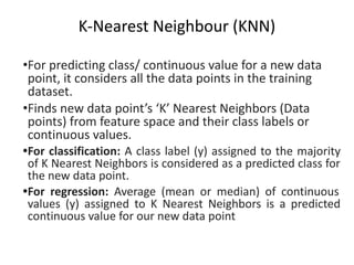 Unit 1 KNN.pptx one of the important chapters | PDF