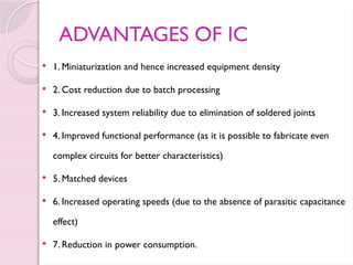 Fabrication of ic, monolithi ic , sic ic | PPT