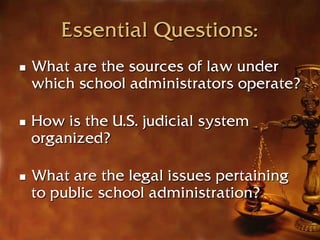 Unit 1 law & order introduction to school law | PPT