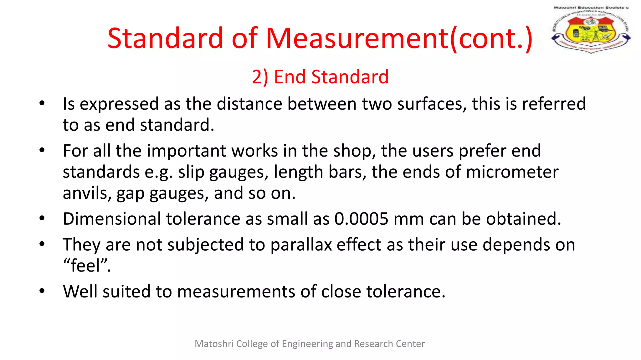 Measurement Standards and Design of gauges | PPTX