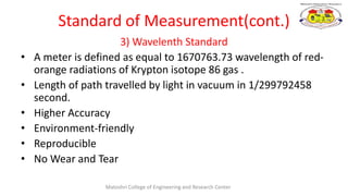 Measurement Standards and Design of gauges | PPTX