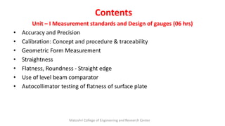 Measurement Standards and Design of gauges | PPTX