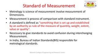 Measurement Standards and Design of gauges | PPTX