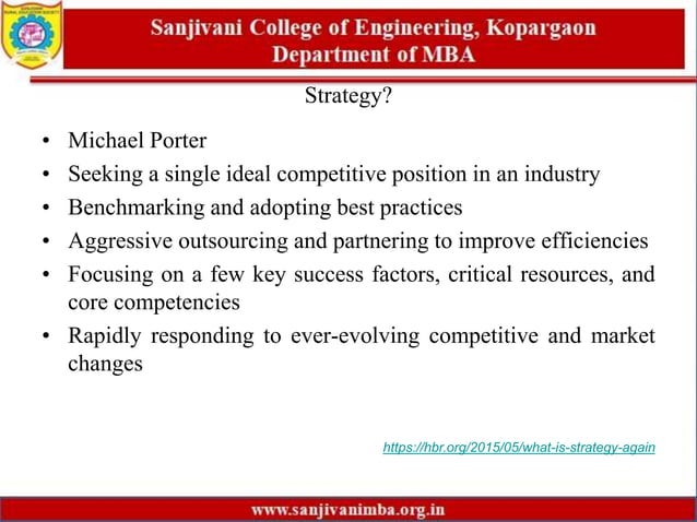 301 Unit 1 lecture 4 definition ,nature and function of Strategy | PPT ...