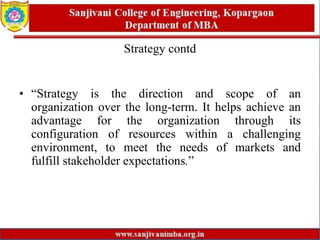 301 Unit 1 lecture 4 definition ,nature and function of Strategy | PPT