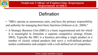 Unit 1 lecture 1.5 Strategic Business Unit | PPTX | Business ...