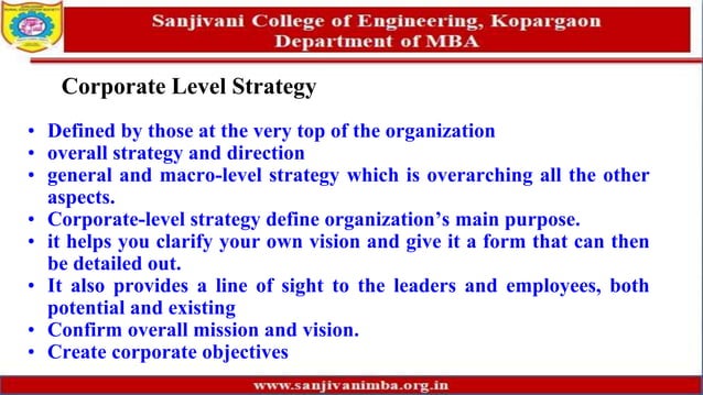 301 Unit 1 lecture 6 levels of strategy | PPT