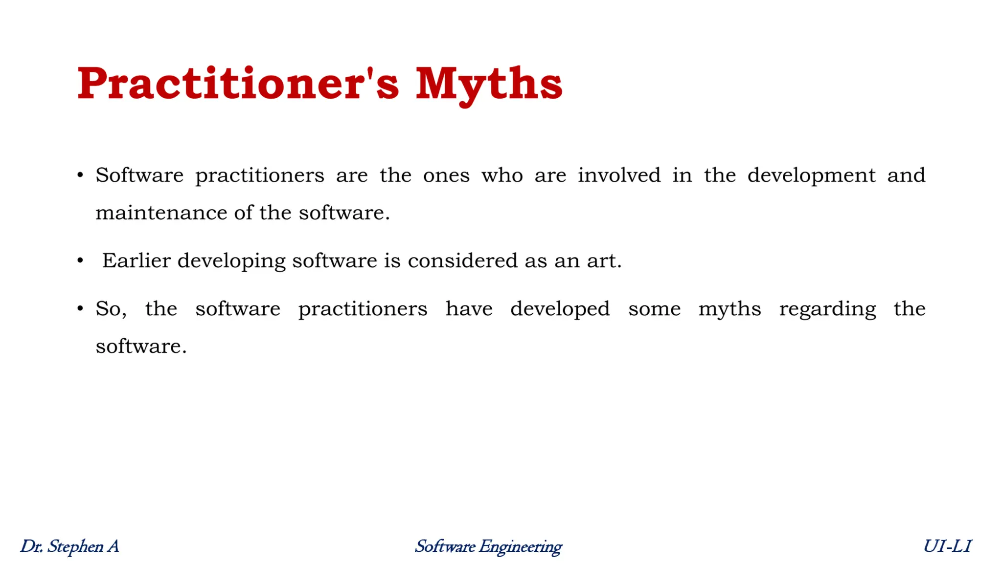Unit 1 Lecture 1 Introduction Software Engineering Mythspdf