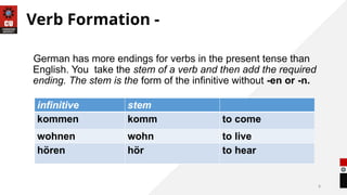 Comprehensive Introduction to German Verbs and Grammar | PPTX
