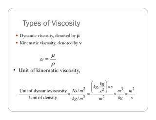 Fluid Mechanics for Basic peopertiesof Fluids | PPT