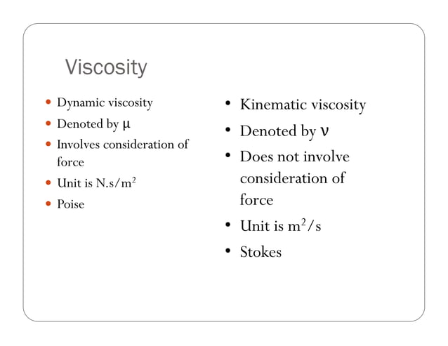 Fluid Mechanics for Basic peopertiesof Fluids | PPT