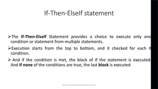Conditional Statements & Loops | PDF