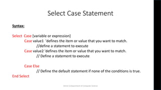 Conditional Statements & Loops | PDF
