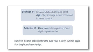 Unit 1 lesson 1- building number sense: Largest and possible numbers | PPTX