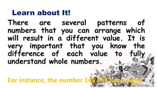 Unit 1 lesson 1- building number sense: Largest and possible numbers | PPTX