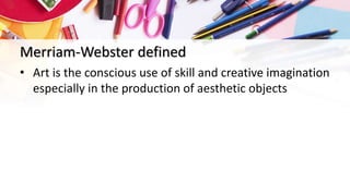 Reading Visual Arts: Understanding Visual Arts | PPTX
