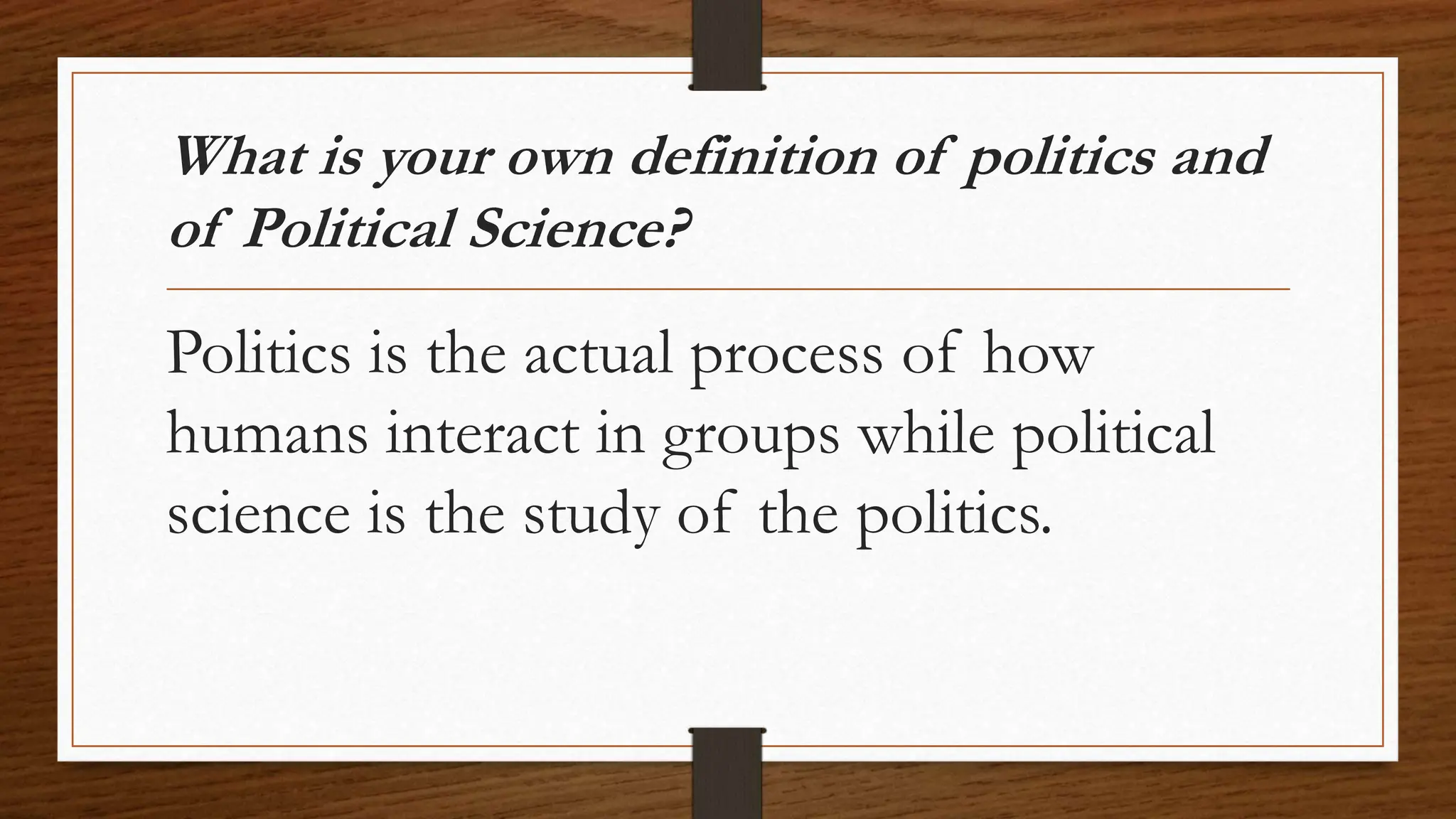 UNIT 1 LESSON 1: POLITICS AND POLITICAL SCIENCE | PPTX