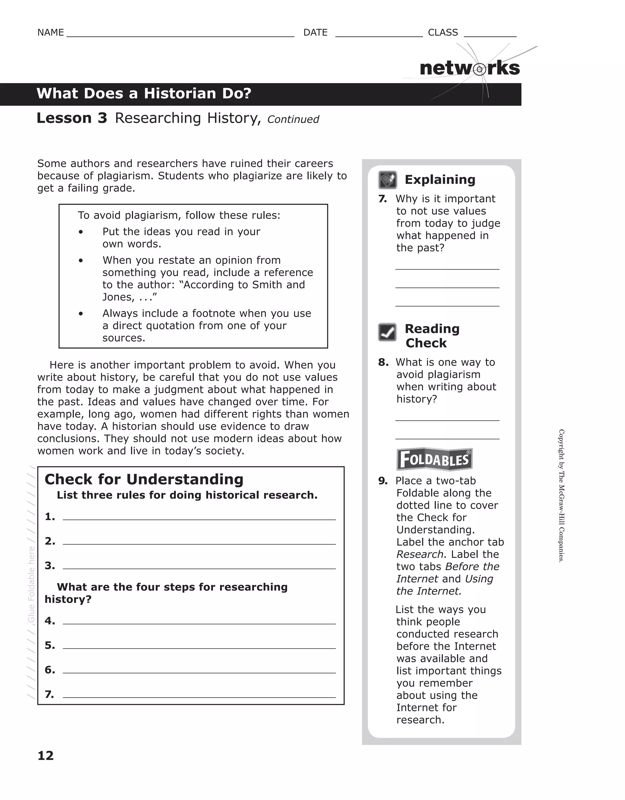 Unit 1 lesson 1 6th grade ss workbook | PDF