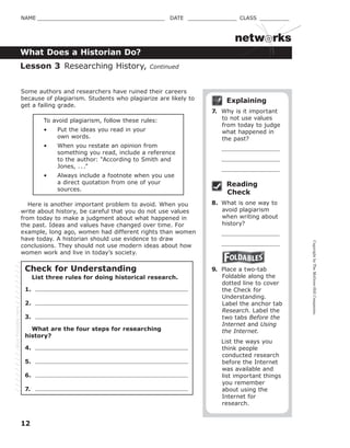 Unit 1 lesson 1 6th grade ss workbook | PDF