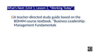 UNIT 1 LESSON 4 BOH4M.ppt it is a good ppt | PPTX