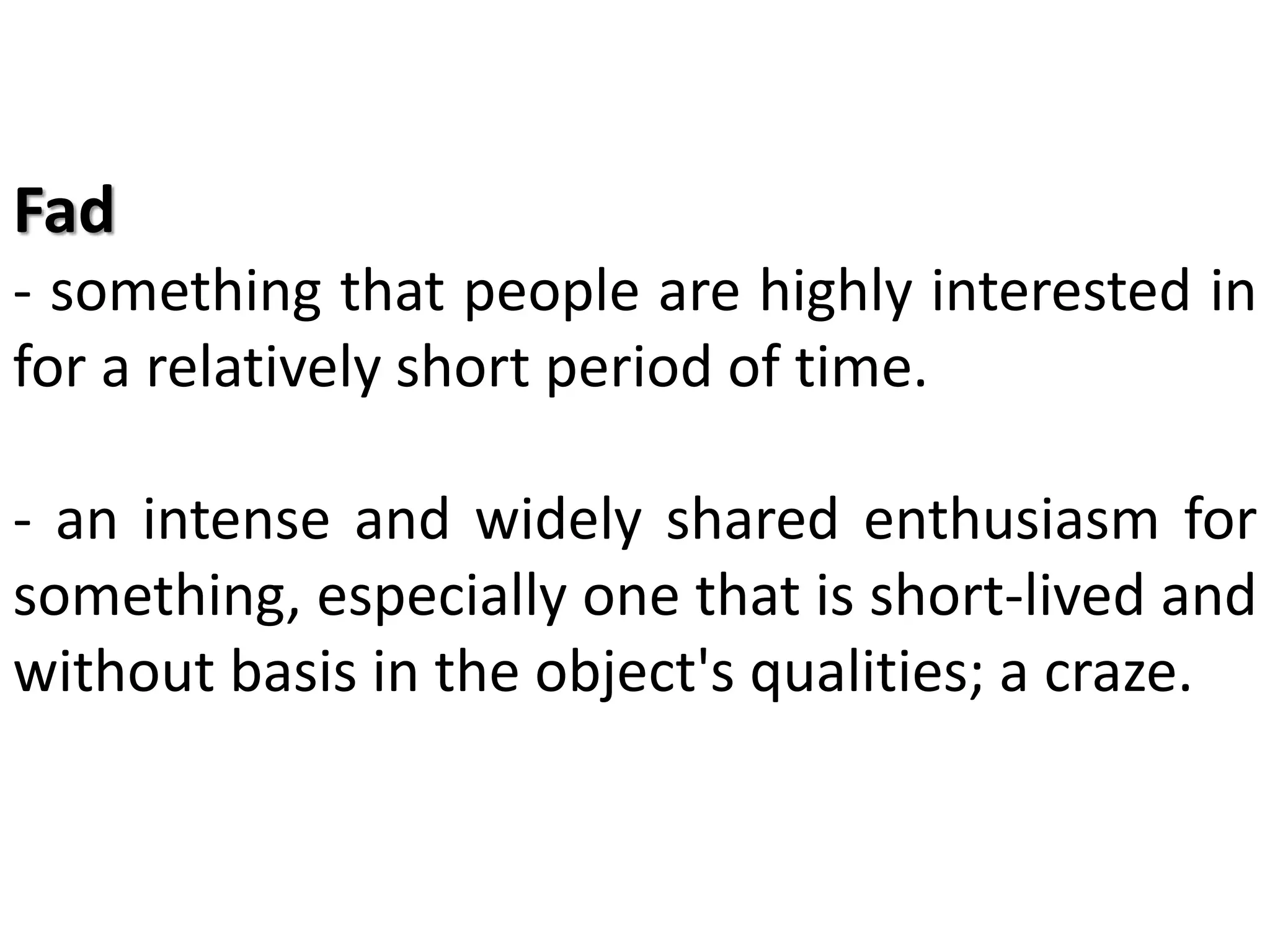 Trends, Network and Critical Thinking Unit 1 Definition of a Trend | PPTX