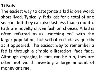 Trends, Network and Critical Thinking Unit 1 Definition of a Trend | PPTX