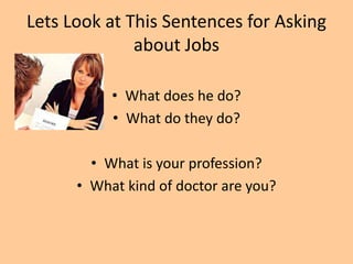 Unit 1, lesson 1 (jobs) | PPT