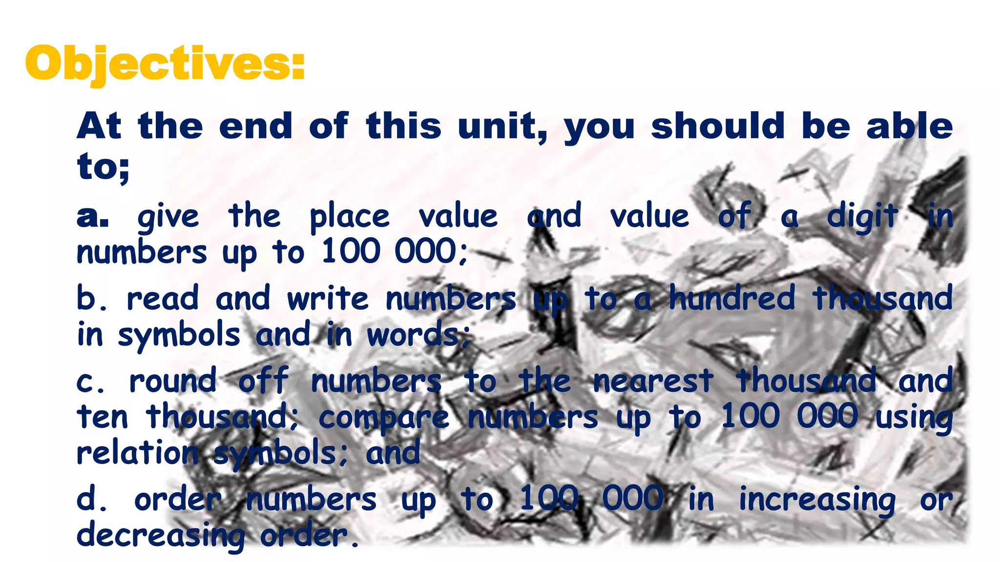 Unit 1 lesson 2- reading and writing Numbers | PPTX