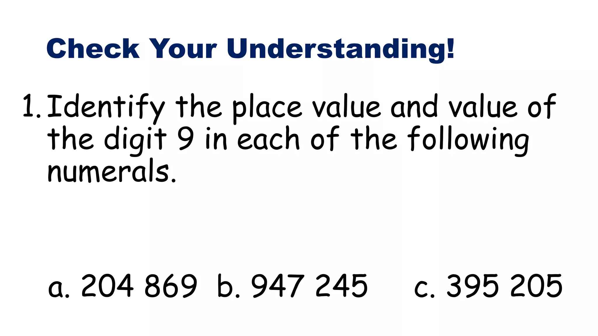 Unit 1 lesson 2- reading and writing Numbers | PPTX