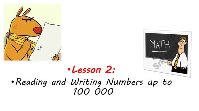 Unit 1 lesson 2- reading and writing Numbers | PPTX