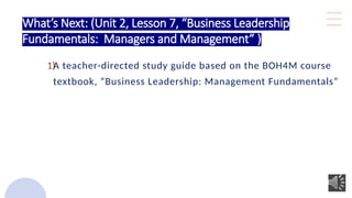 Unit 1 Lesson 6 BOH4M.pptx a good ppt for | PPTX