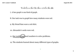 Unit 1, Lesson 7 | PDF | Homework and Study | Education