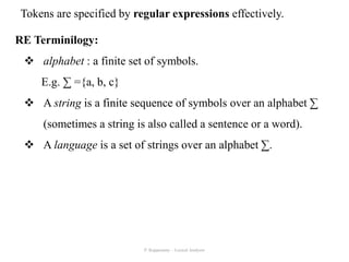 Lexical analysis - Compiler Design | PPT