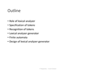 Lexical analysis - Compiler Design | PPT