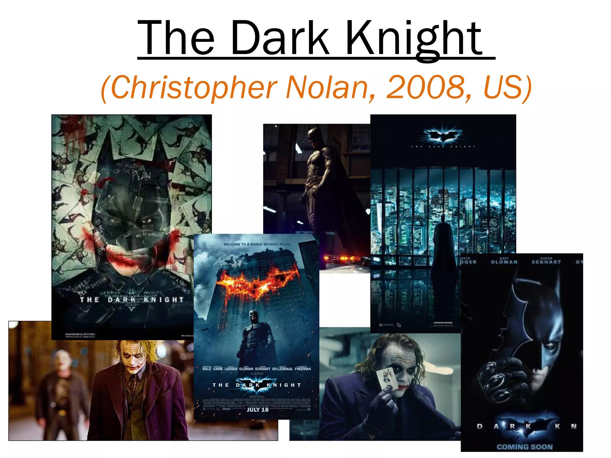 Audiences and Institutions - DARK KNIGHT CASE STUDY | PPT
